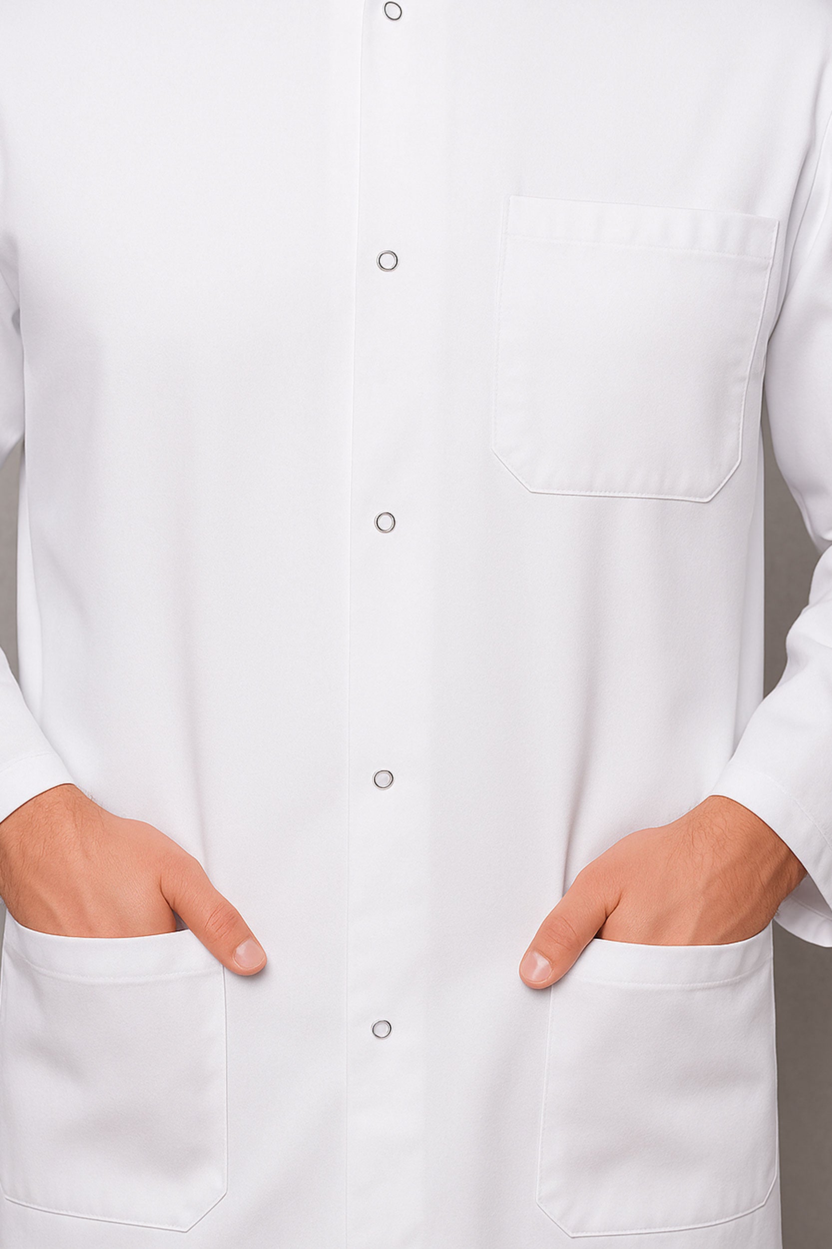 Women's 100% Cotton Lab Coat with Snap Buttons & Pockets – DR Instruments