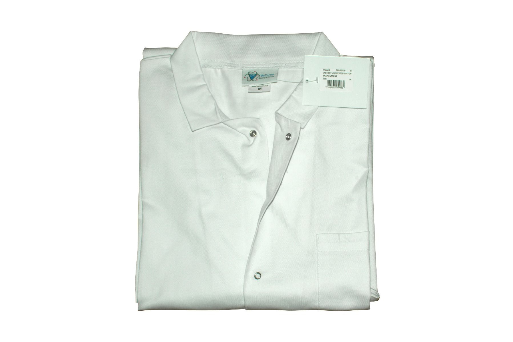 DR Uniforms Snap Closure Knee Length Long Lab Coat White - Laboratory ...