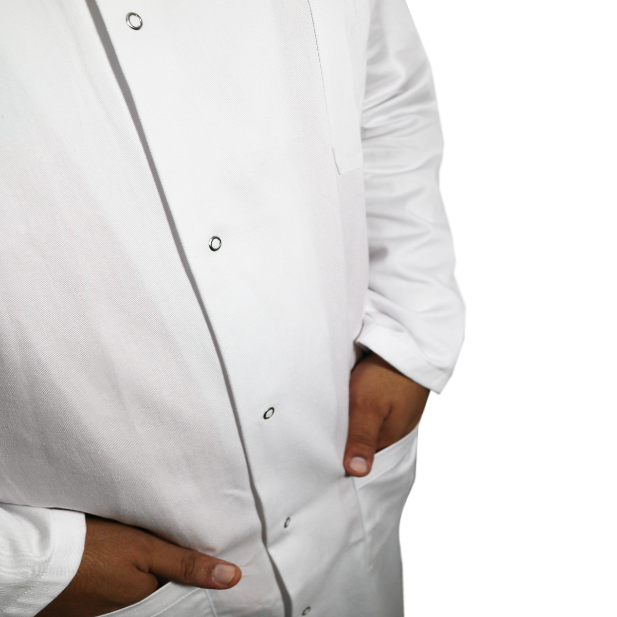 DR Uniforms Snap Closure Knee Length Long Lab Coat White - Laboratory ...