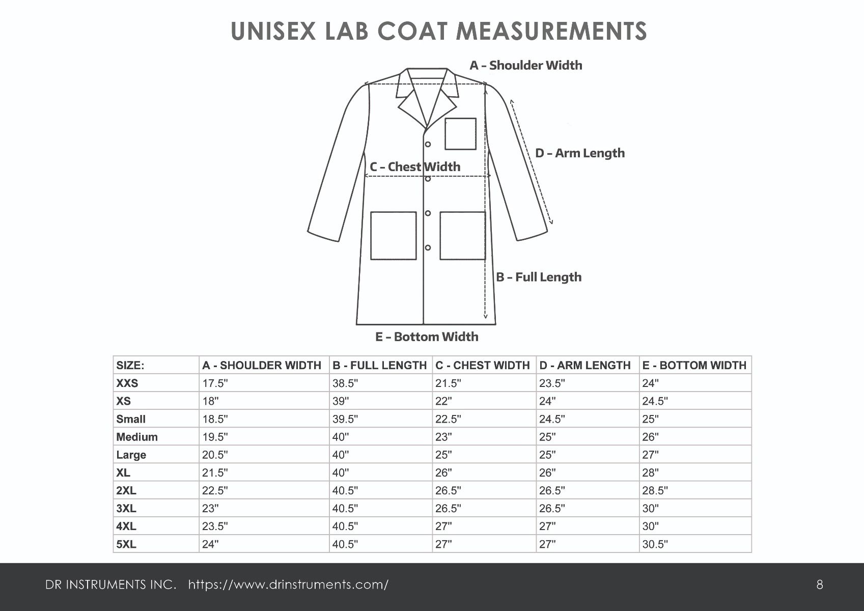 DRUniform™ Unisex Lab Coats – DR Instruments